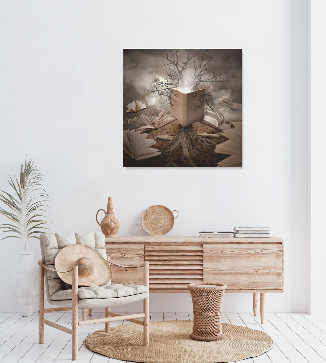 Old Tree Reading Story Book canvas-taulu | Dekoa